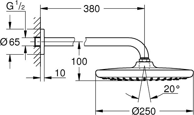 Grohe Grohtherm New Tempesta 250 26416SC0 (26668000+26406001+35600000 ...