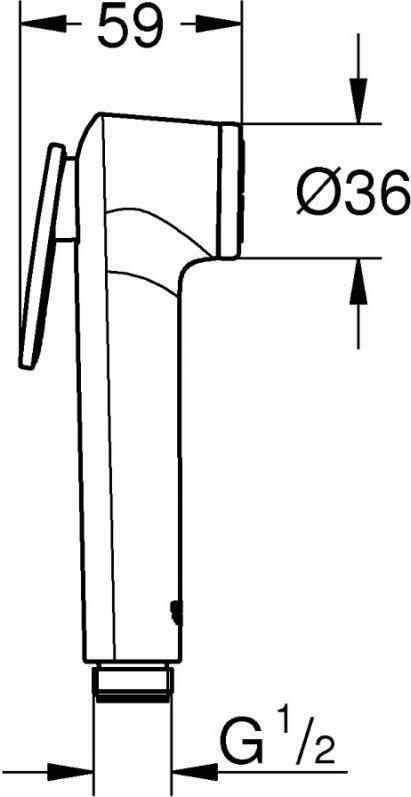 Гигиенический душ со смесителем Grohe QuickFix Bau Loop UA202406QF ...