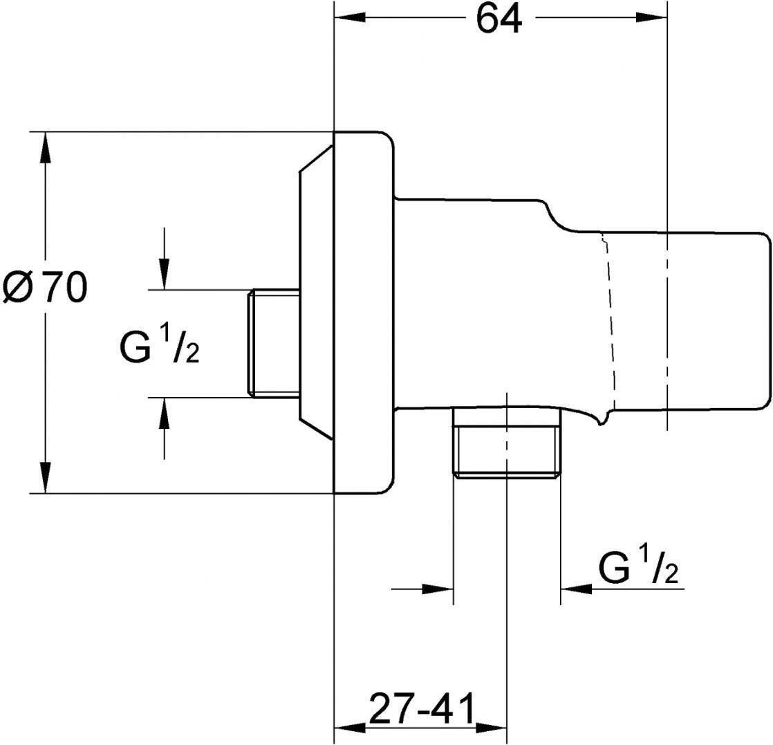 Гигиенический душ со смесителем Grohe QuickFix Bau Loop UA202406QF ...