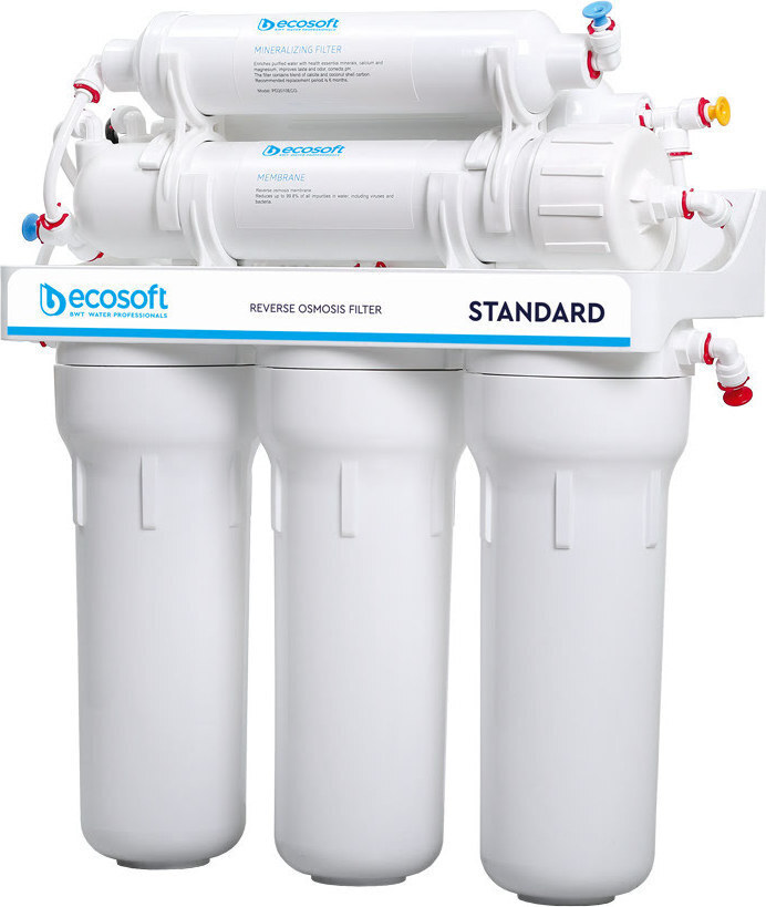 Набор для кухни 2 в 1: смеситель для кухни Am.Pm Like F8007802 + фильтр обратного осмоса Ecosoft ...