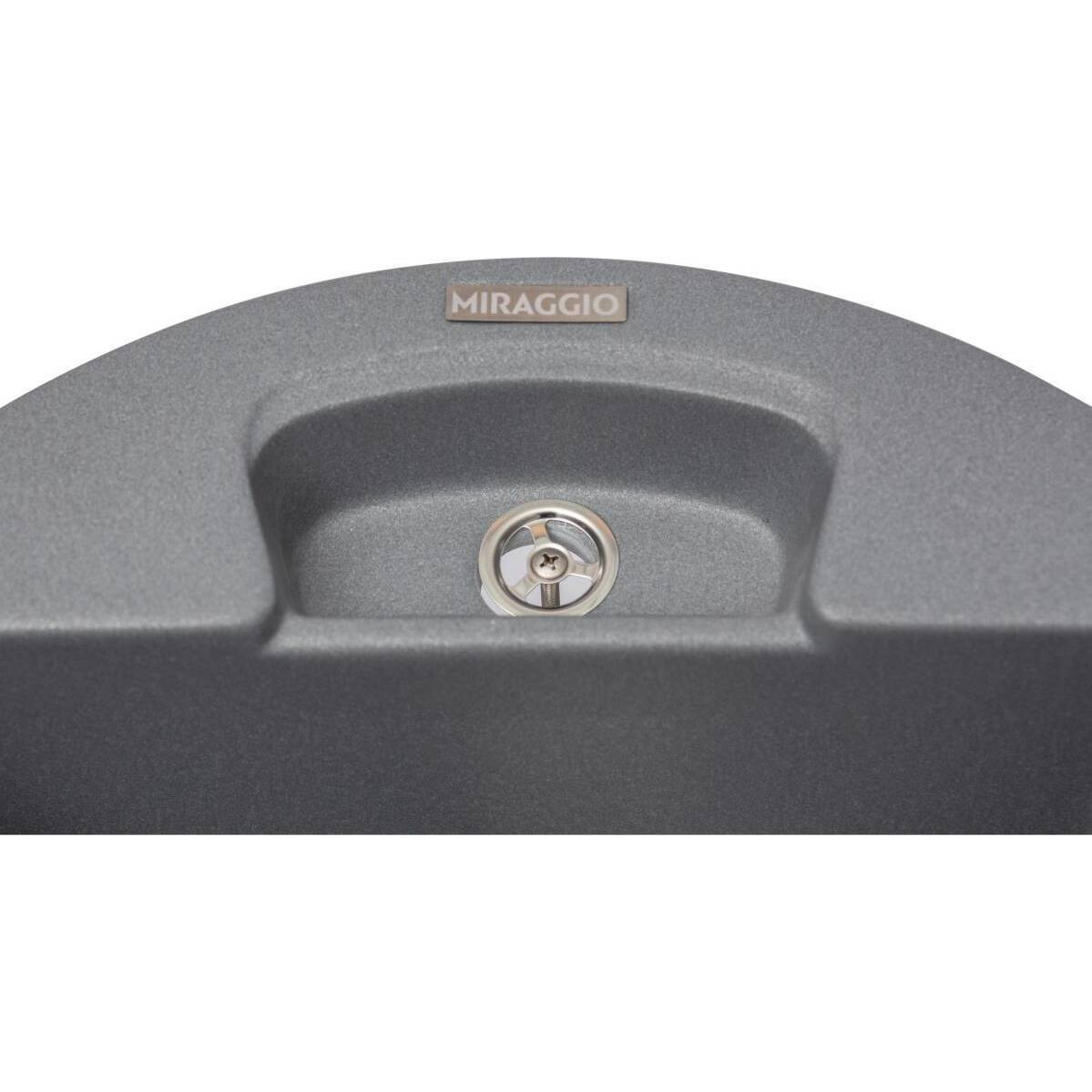 Miraggio Valencia 0000052 Мийка для кухні врізна кругла 44x44 см, сірий ...