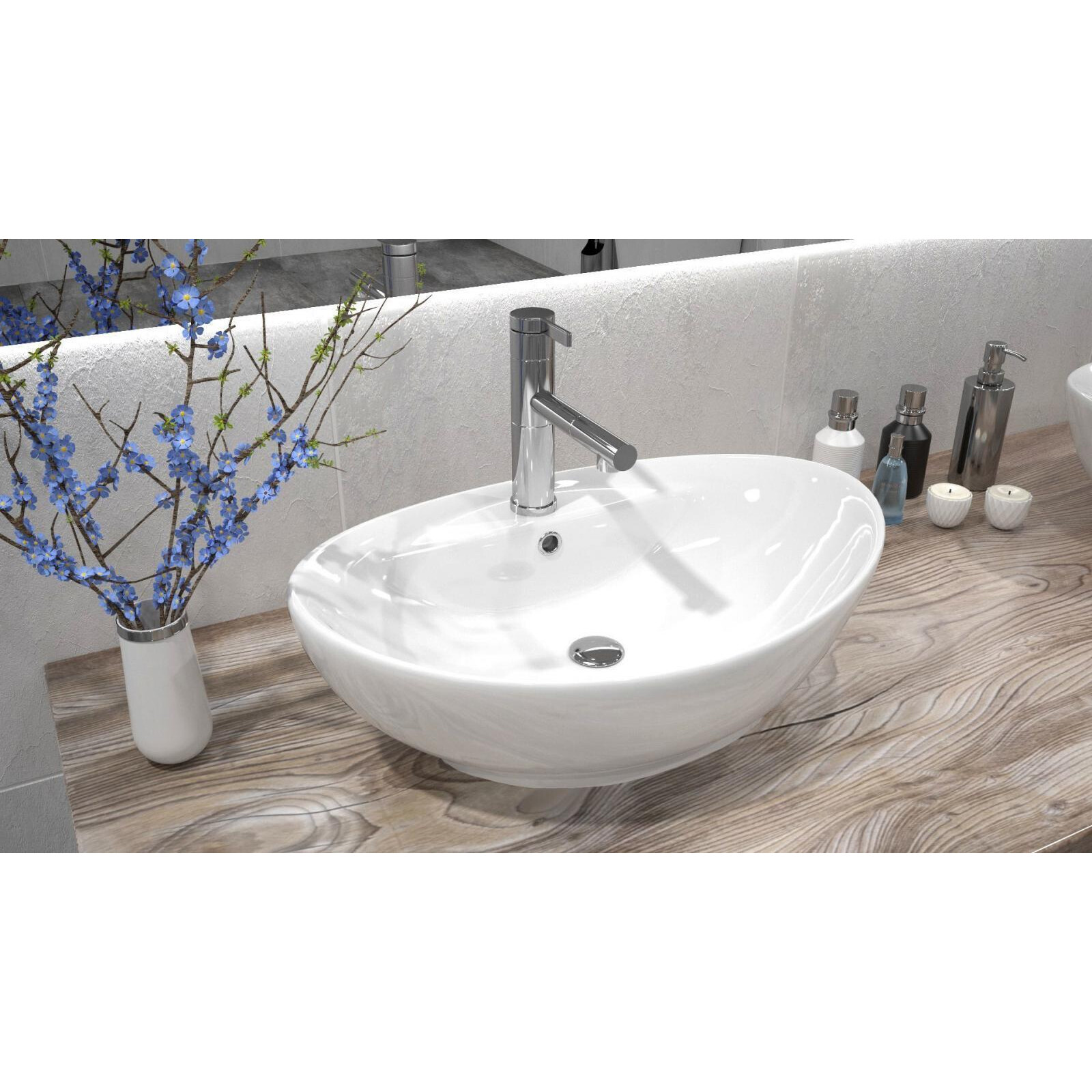 Раковина Rea Cindy REA-U0155 (58.5x39 см, накладная) купить в интернет ...