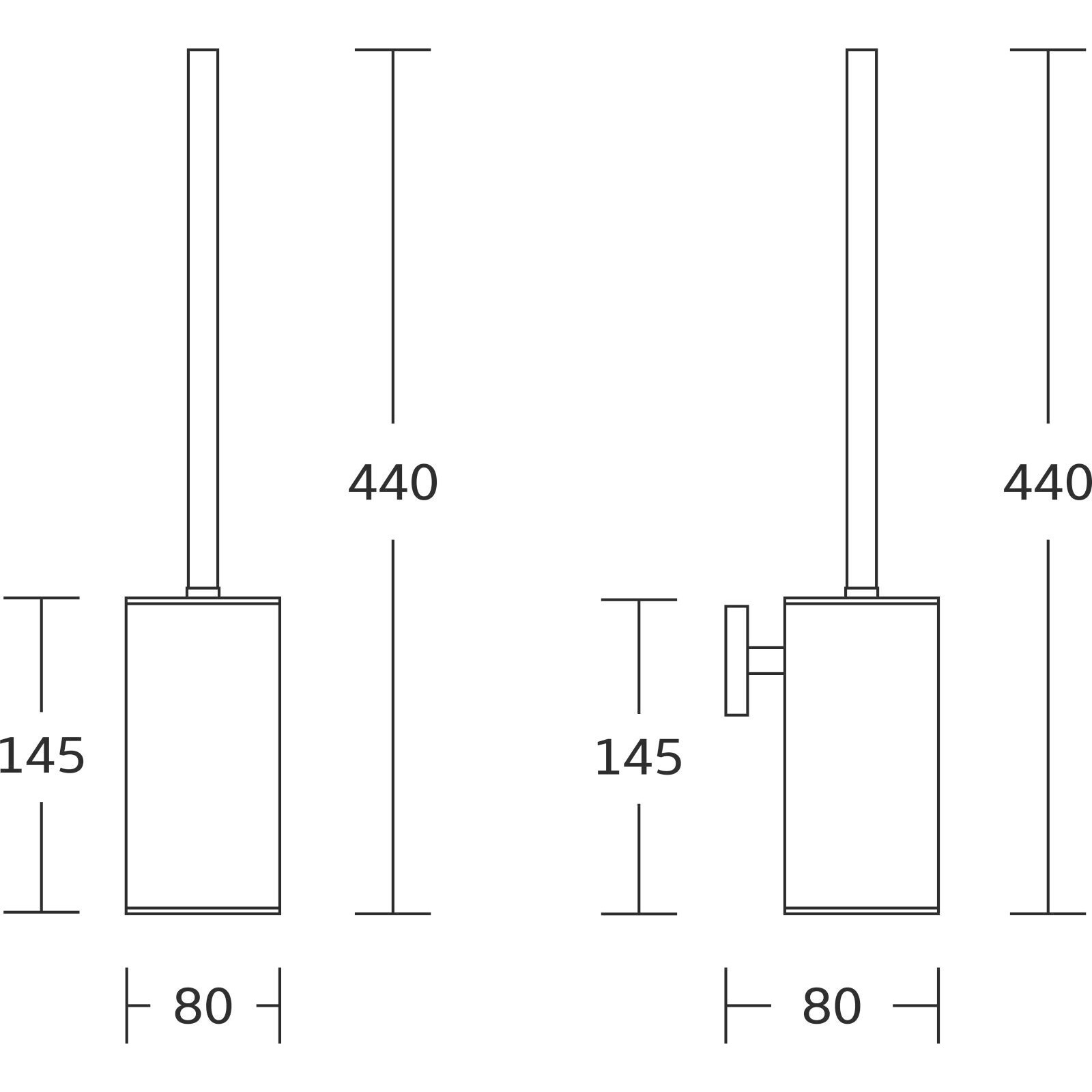 Ёршик для унитаза VBI Quadro Brush Gold VBI-040122BG (брашированное золото, настенный) купить в ...